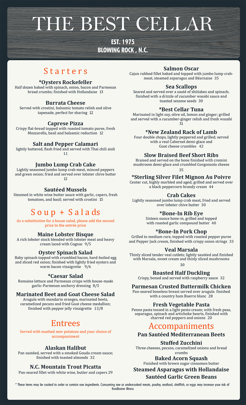 Best Cellar Restaurant - The Inn at Ragged Gardens