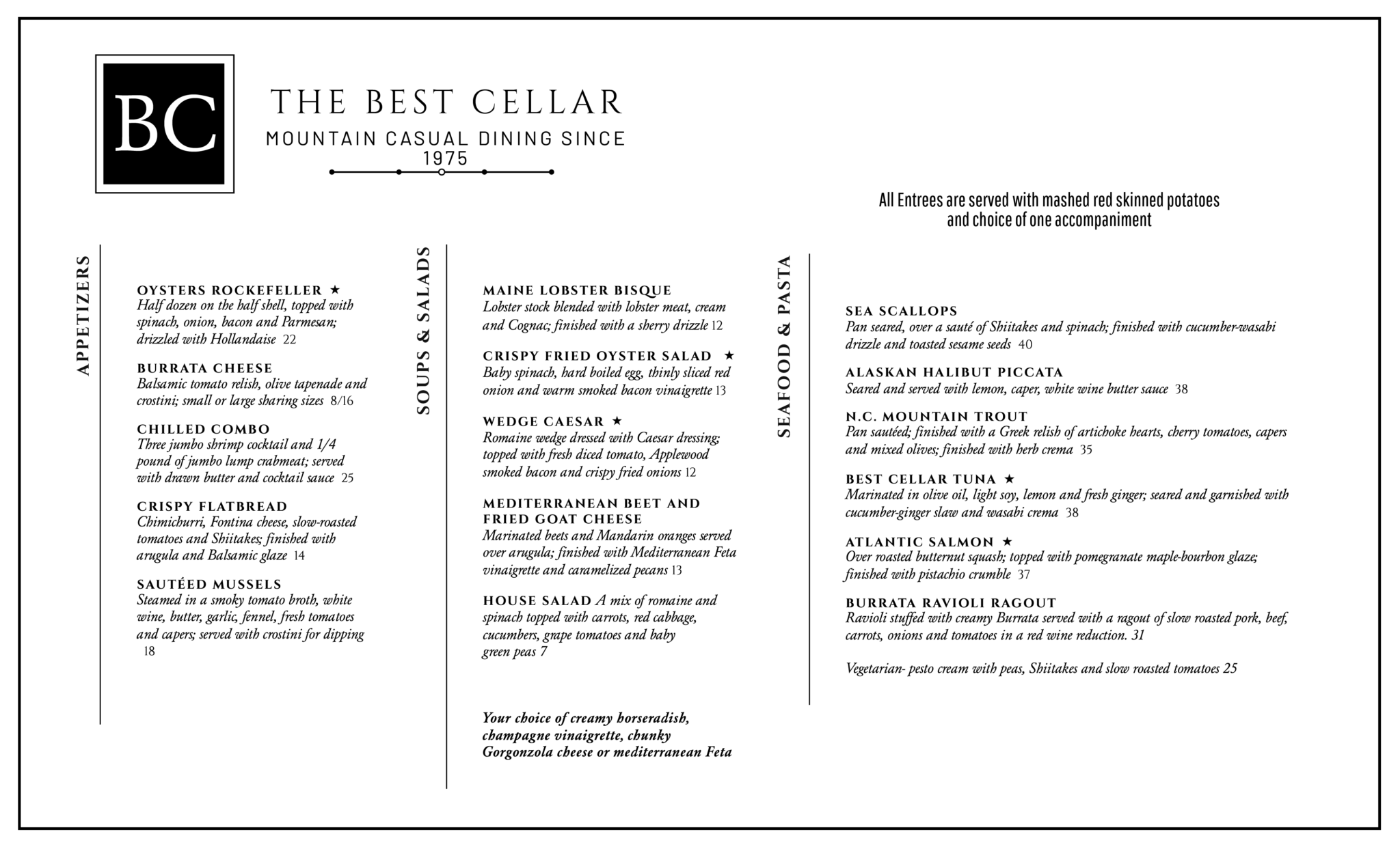 Best Cellar Restaurant - The Inn at Ragged Gardens
